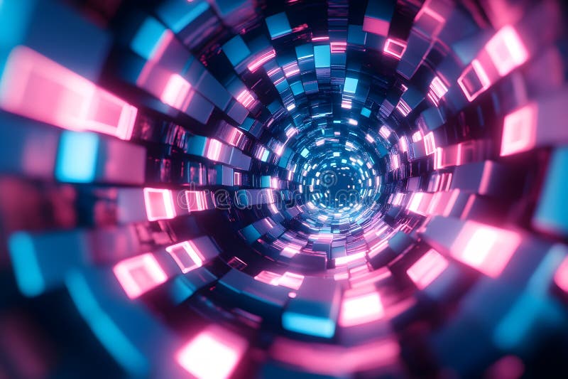 High-Speed Data Transmission Concept Depicting a Bright Energy Core ...