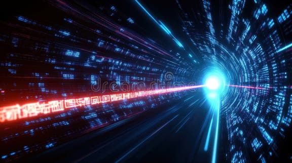 High-speed Digital Data Transmission Concept with Glowing Light Trails ...