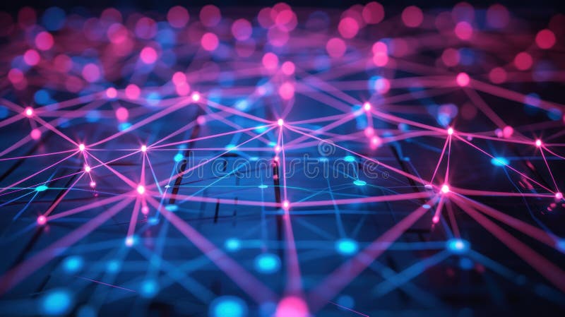 High-speed Digital Internet Connection Visualized with Glowing Lines ...