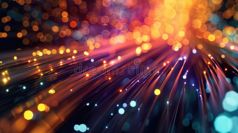 High-speed Digital Internet Connection Visualized with Glowing Lines ...