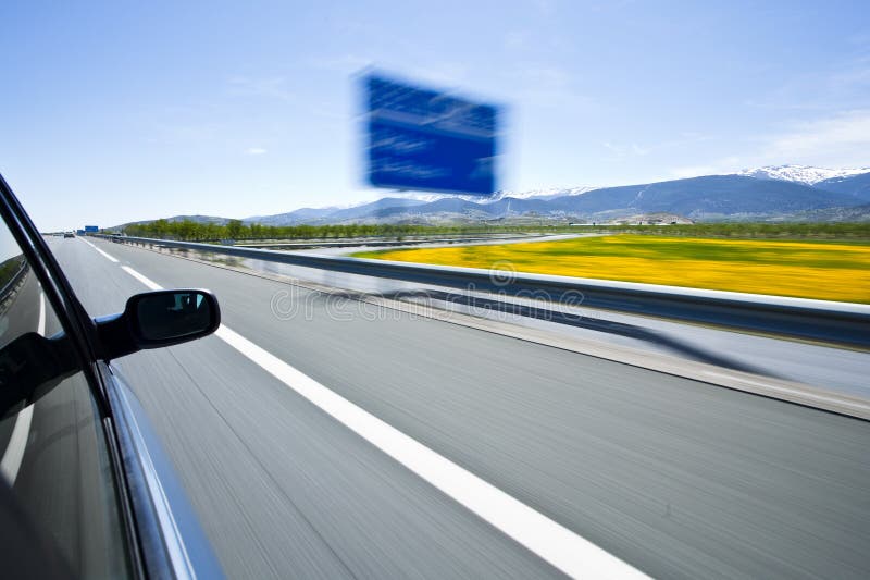 High speed driving stock photo. Image of horizontal, motion - 8909644