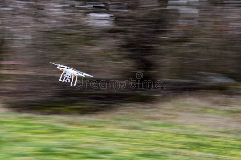 High speed drone in motion stock photo. Image of drone - 74153324