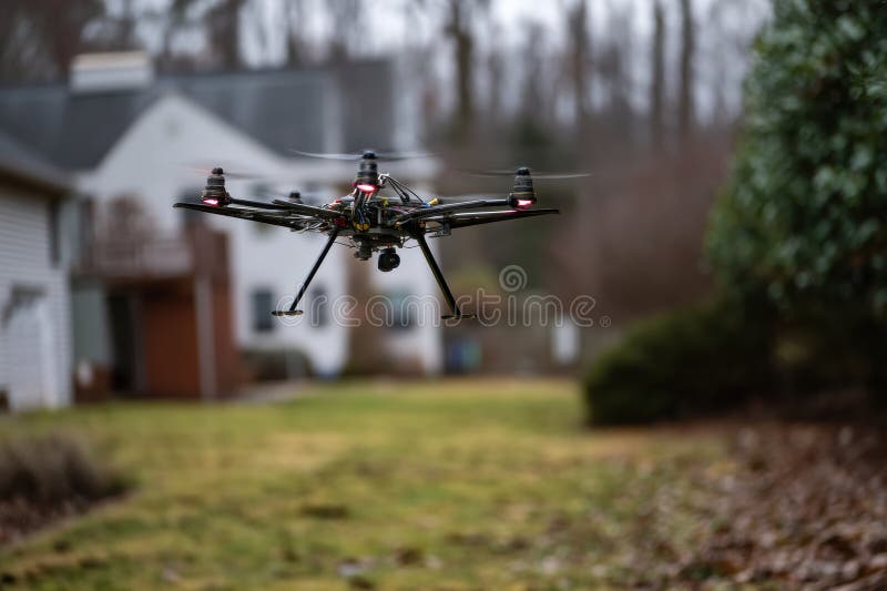 High-speed Drone Drop-Off in Suburban Backyard Showcasing Advanced ...