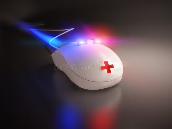 High speed emergency mouse stock illustration. Illustration of light ...