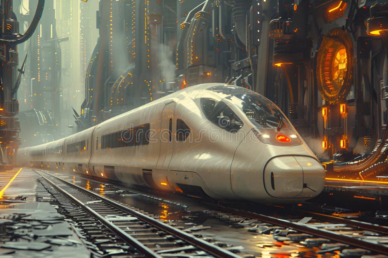 High Speed Fast Train Passenger Locomotive , Future Modern Concept ...