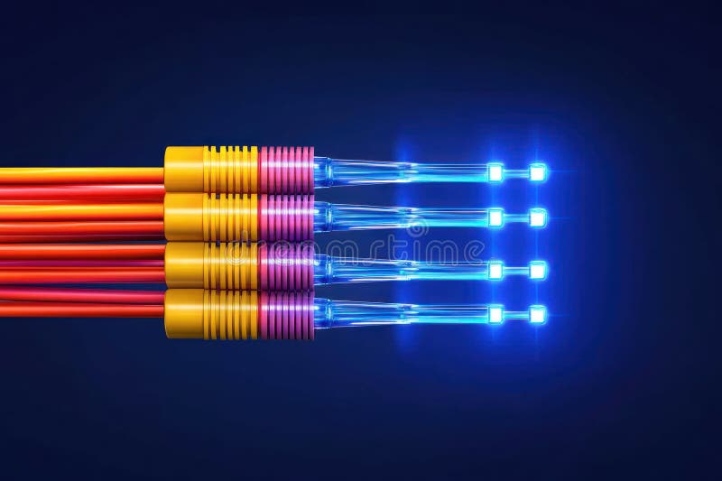 High-Speed Fiber Optic Cable Technology Vector Design for Internet ...