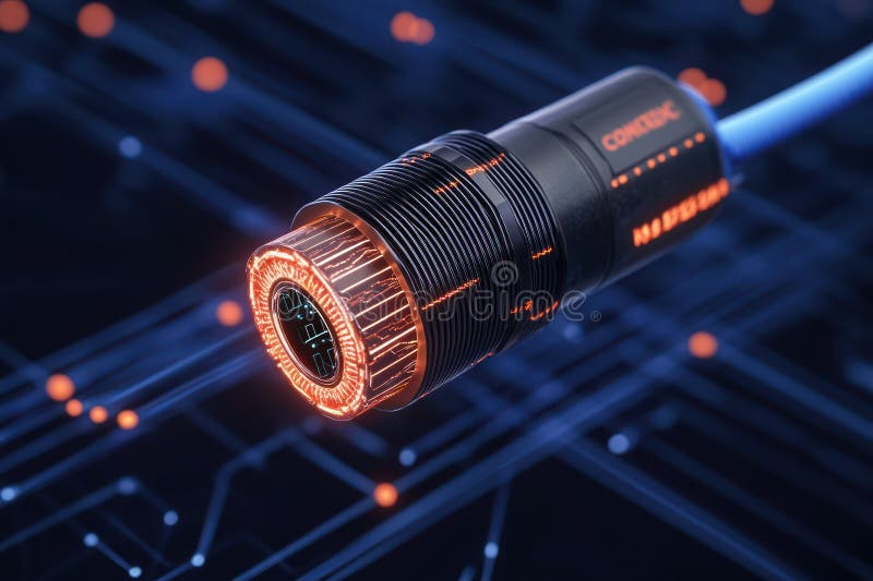 High-speed Fiber Optic Cable Technology Vector Design for Internet ...