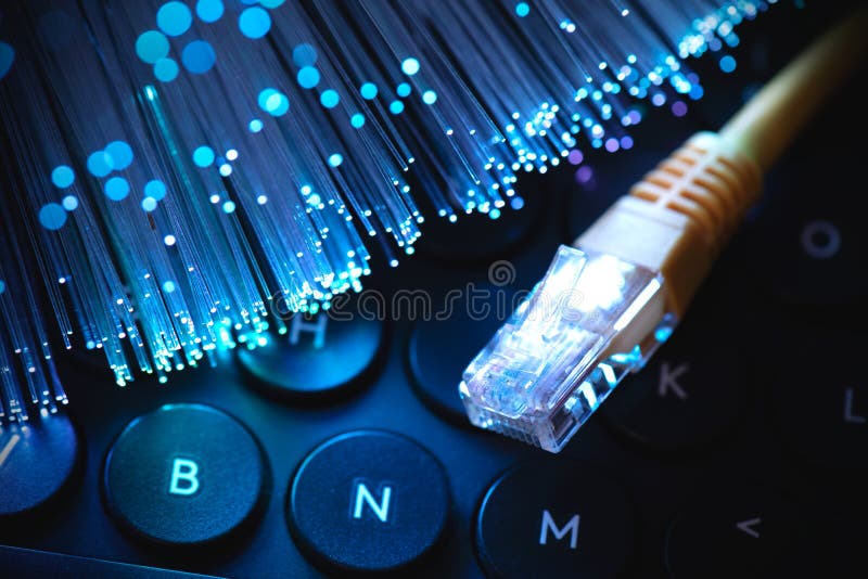 High Speed Fiber Optic Internet Concept Stock Photo - Image of link ...