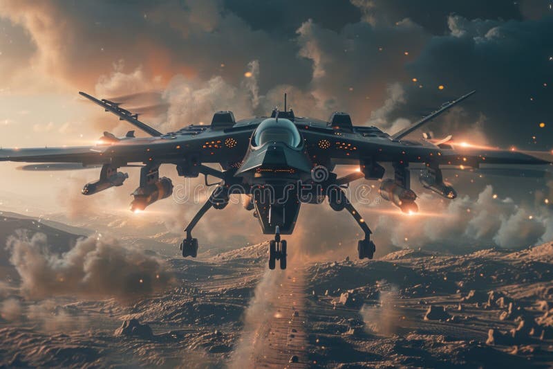 A High-speed Fighter Jet Soaring through a Cloudy Atmosphere, Ready for ...