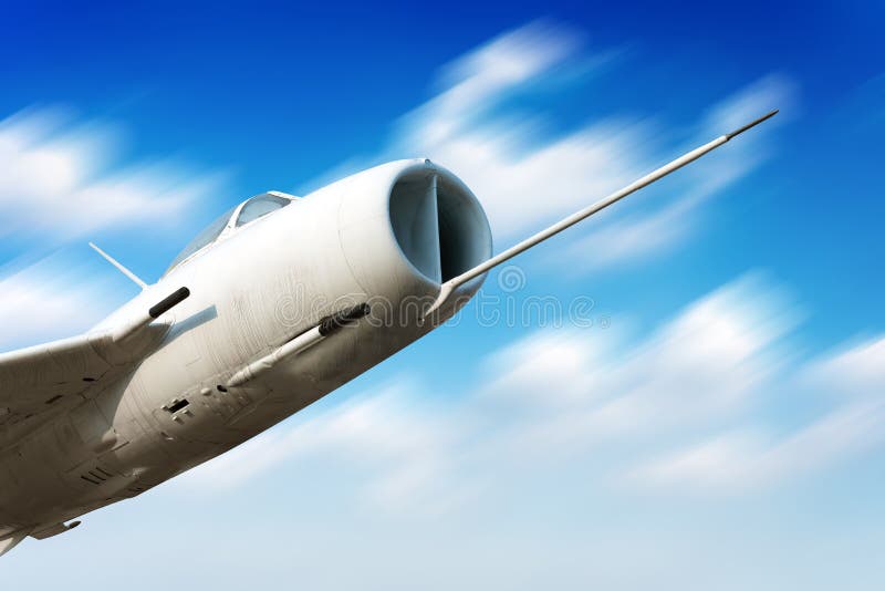 High-speed Flight Fighter, Blue Tone Image. Stock Photo - Image of ...
