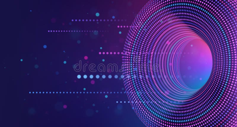 High-speed Flow and Transmission of Big Data, Internet Network. Digital ...