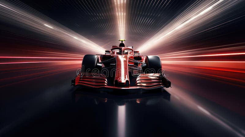 High-speed Formula One Racing on the Speed Motion Stock Illustration ...