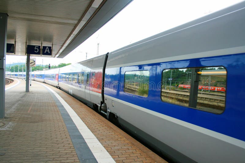 High Speed France TGV Train Stock Photo - Image of commute, railroad ...