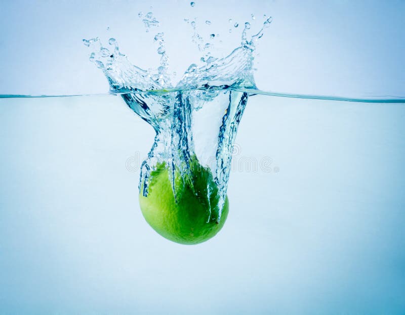 High Speed Freeze Action Shot of a Lime Splashing Stock Image - Image ...