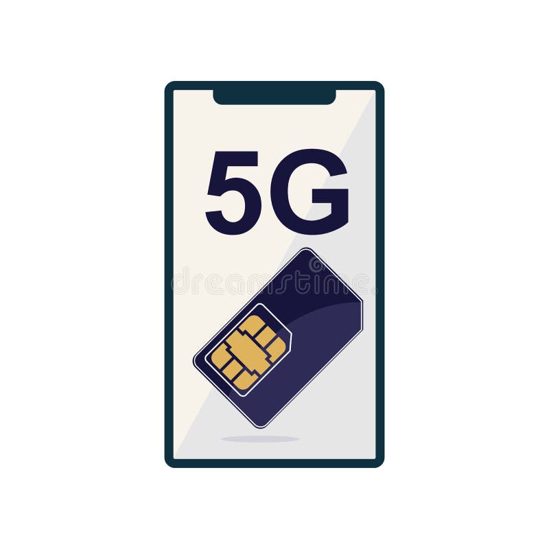 High-speed 5G Network Connection. SIM Card and Phone with High Speed 5G ...