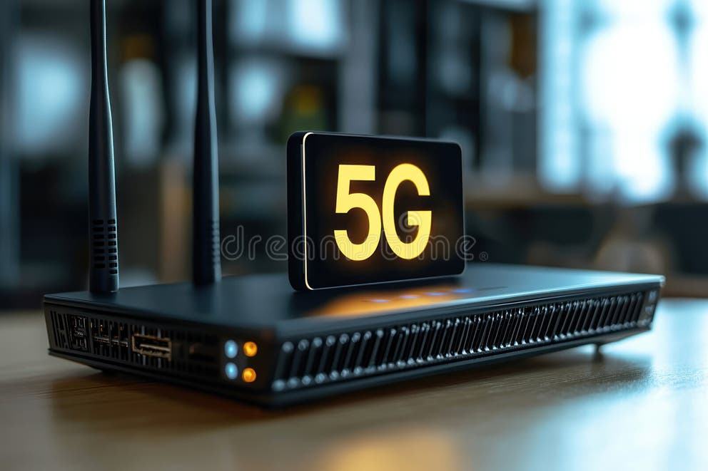 High Speed 5G Wireless Router Showcasing Modern Technology in Home ...