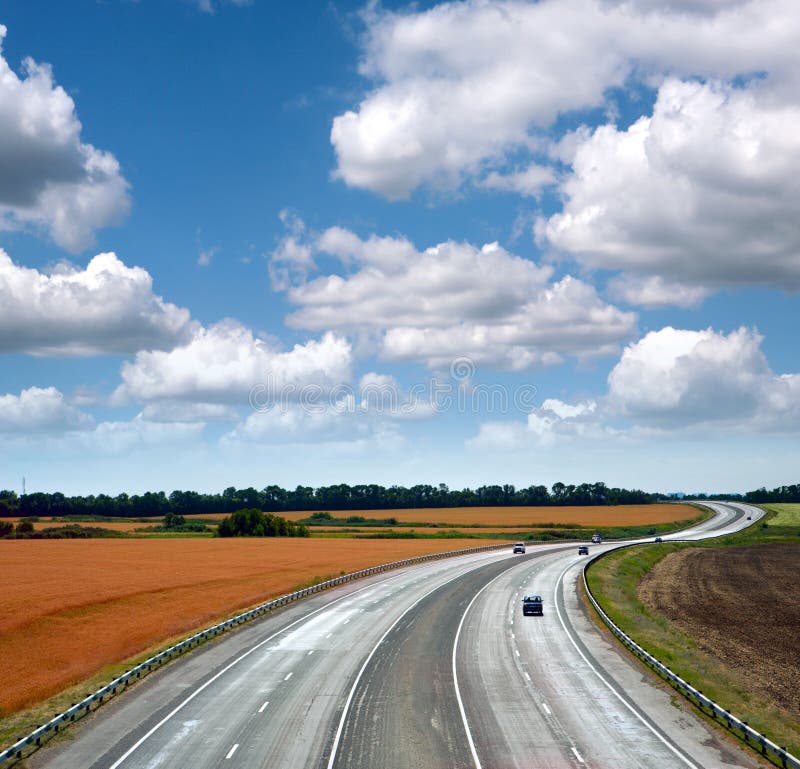 High-speed highway stock image. Image of forest, roadway - 17739885