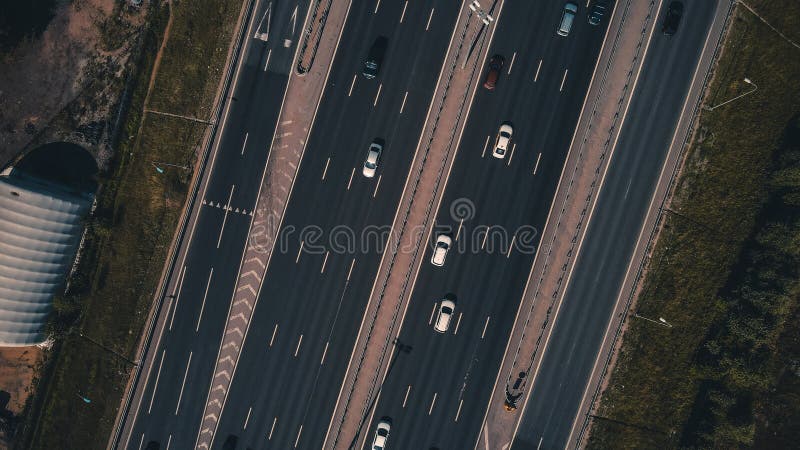 A High-speed Highway from a Bird`s-eye View Stock Image - Image of ...