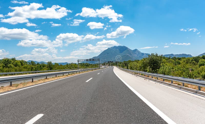High-speed Highway in Mountainous Terrain. Stock Image - Image of park ...