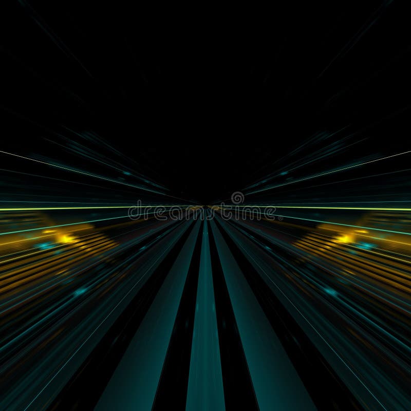 High-speed Hyper Jump in Space, Accelerated Movement in the Tunnel ...