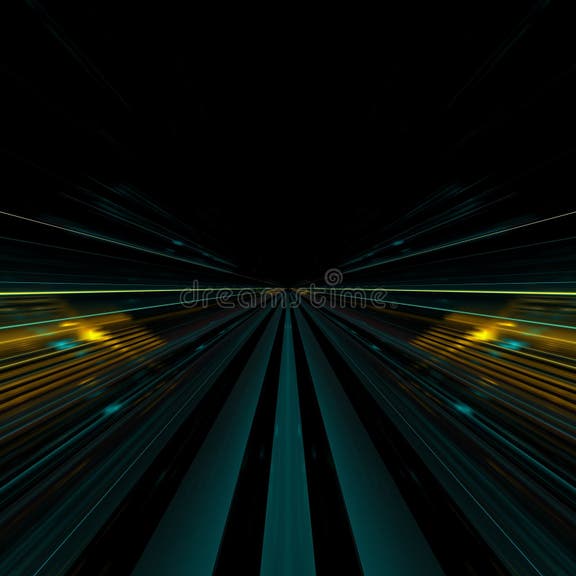 High-speed Hyper Jump in Space, Accelerated Movement in the Tunnel ...