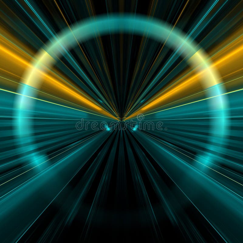 High-speed Hyper Jump in Space, Accelerated Movement in the Tunnel ...