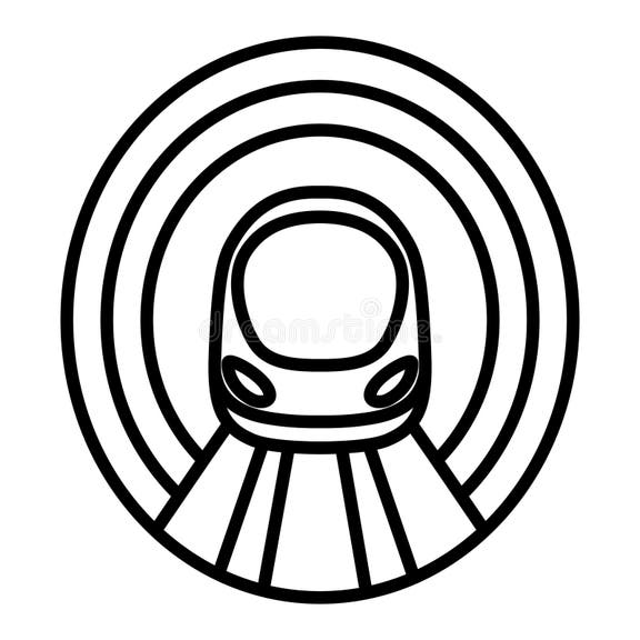 High Speed Hyperloop Train Logo Inside a Tunnel Stock Illustration ...