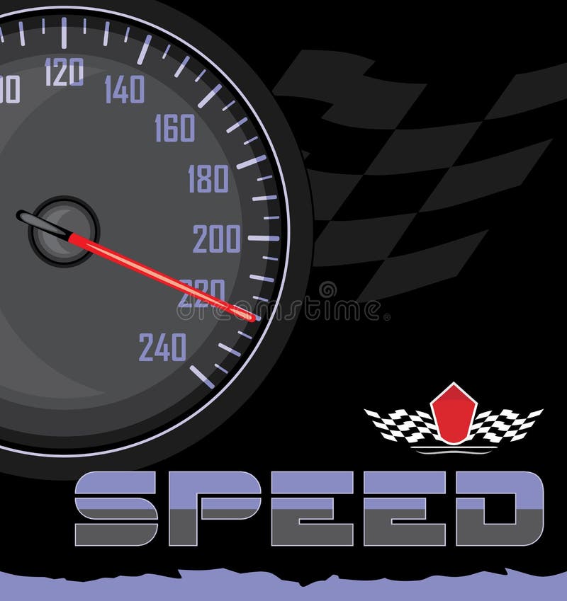 High Speed. Icon for Design Stock Vector - Illustration of miles, black ...