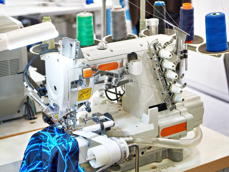 Interlock Stitch Sewing Machine Stock Photo - Image of interlocked ...