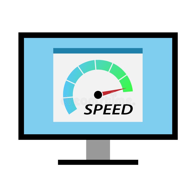 High Speed Internet, Computer Test Stock Vector - Illustration of high ...