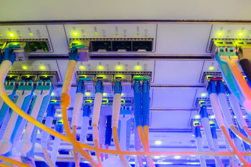 High-speed Internet Connection To the Master Server is in a Modern Data ...