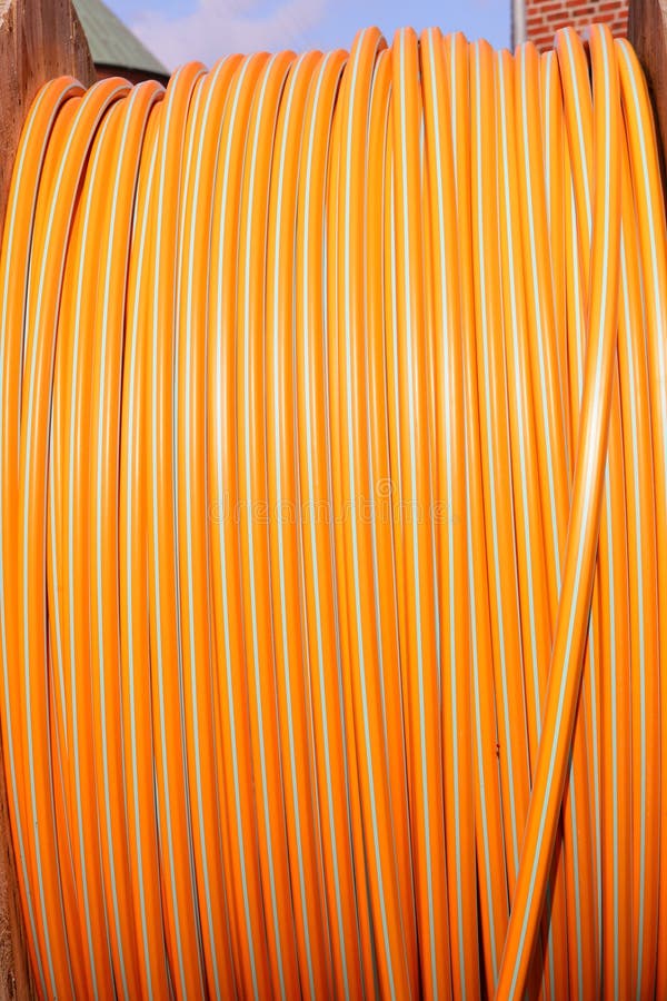 Spool of Cable and Fiber Optics Stock Image - Image of blue ...