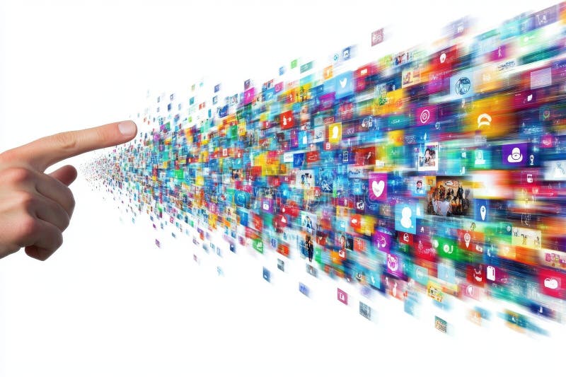 High-speed Internet and Multimedia Streaming for Entertainment. Stock ...