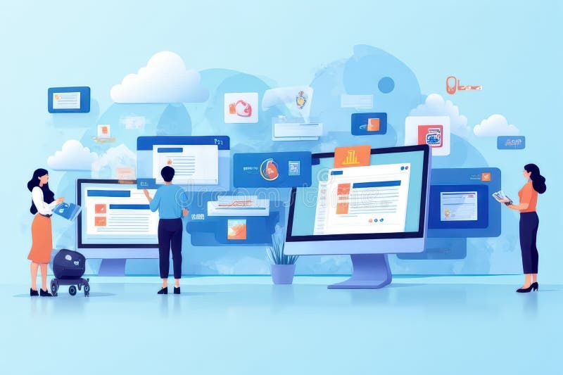 High-Speed Internet Visualization Stock Illustration - Illustration of ...