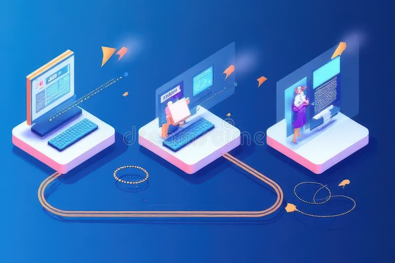 High-Speed Internet Visualization Stock Illustration - Illustration of ...