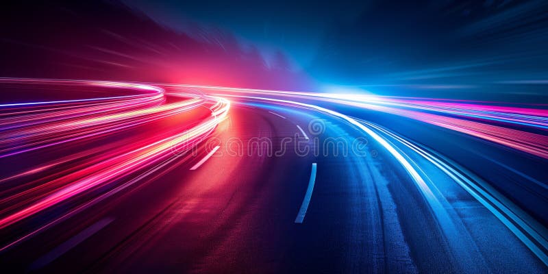 High-Speed Light Trails: Abstract Motion Blur Capturing Night Traffic ...