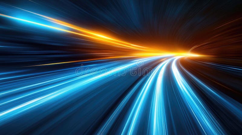 High-speed Light Trails Effect, Dynamic Motion. Hitech Communication ...