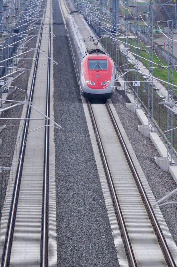 High-speed line in Italy stock image. Image of movement - 208167515