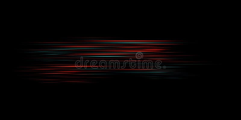 High Speed Lines of Light. on a Black Stock Illustration - Illustration ...