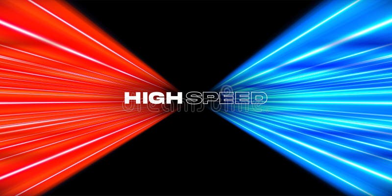 High-speed Lines. Red and Blue, Hot and Cold. Fast Dynamic Light Trails ...