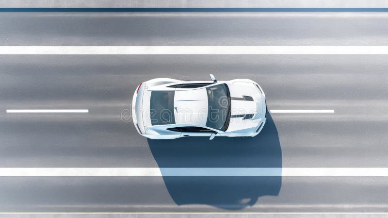 High-Speed Luxury Car Racing Down Street. Stock Illustration ...