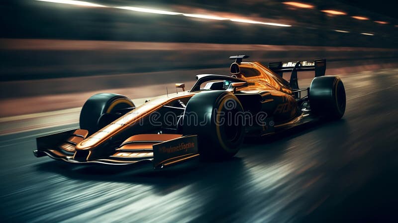 High-speed Luxury Formula1 Car Running on a Modern Racetrack. Created ...