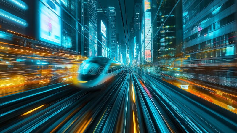 High Speed Maglev Train Suspended Above Ground Stock Photos - Free ...