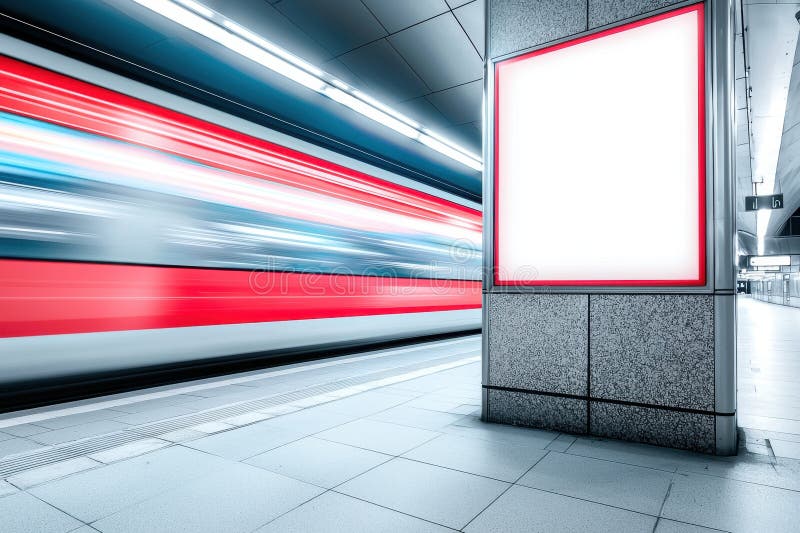 Modern Train Arriving Underground Station Sleek Urban Environment Stock Photos - Free & Royalty ...