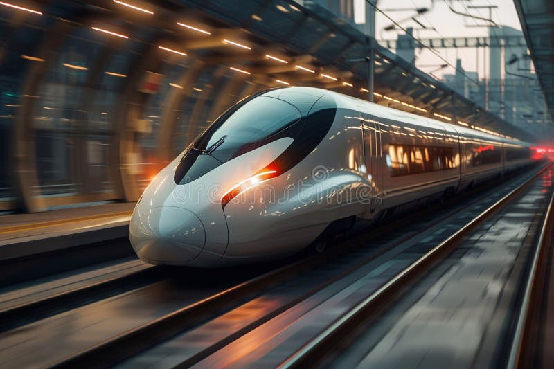 High-speed Modern Train. Train Schedule Stock Illustration ...