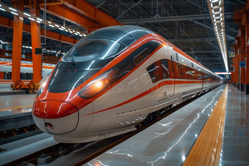 High-speed Modern Train. Train Schedule Stock Illustration ...