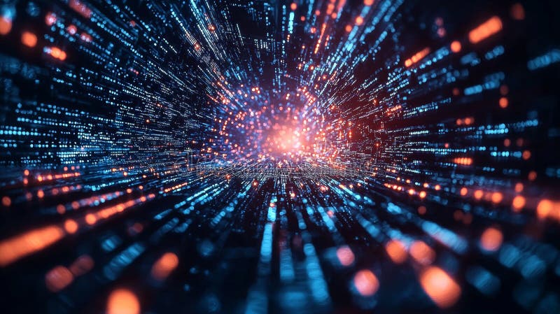 High-speed Motion of Digital Particles in Blue and Red Light Stock ...