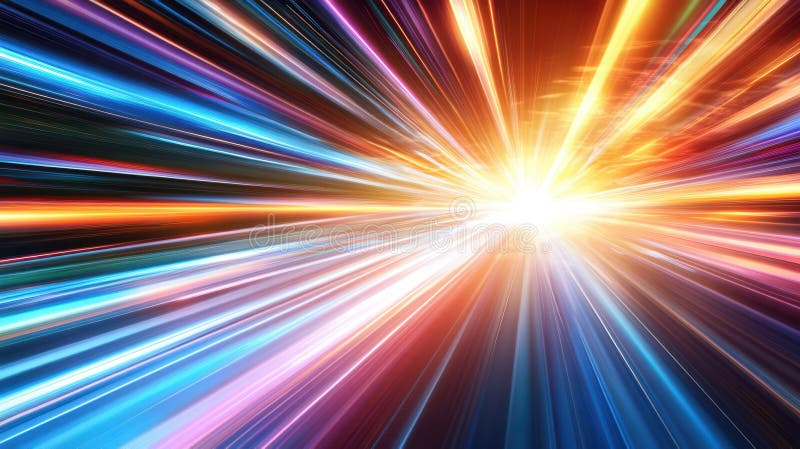 High Speed Motion Lines with Light Flares Representing Innovation ...