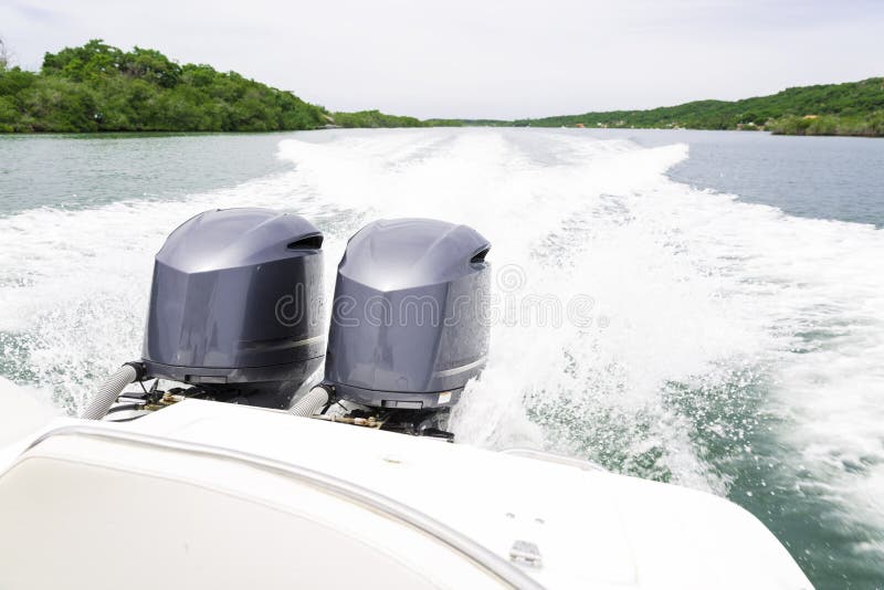 High Speed Motor Boat stock image. Image of engine, nautical - 104773657