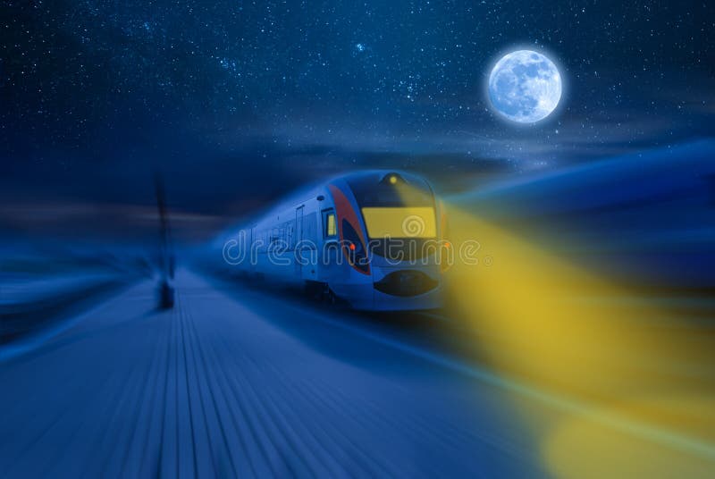 High Speed Night Train stock illustration. Illustration of cargo - 86423690